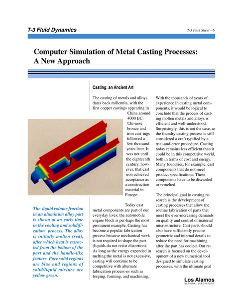 pdf computer simulation of metal casting processes a new approach