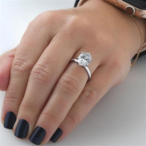 Oval Six Prong Solitaire Custom Lab Diamond Engagement Ring Atelier