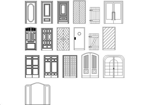 Carpinterías puertas de madera en AutoCAD CAD 64 76 KB Bibliocad