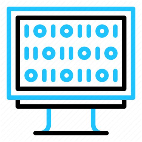 binary code data computer digital programming metaverse icon download on iconfinder