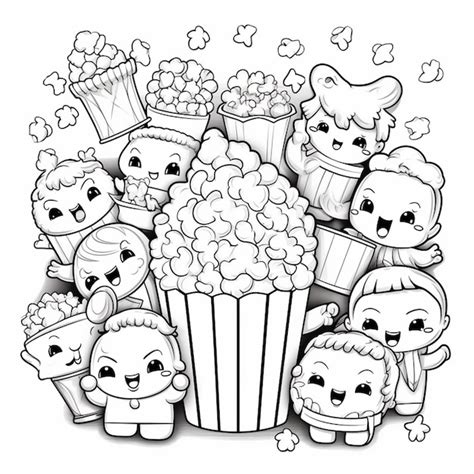 Un Dessin En Noir Et Blanc D un Tas De Personnages De Dessins Animés