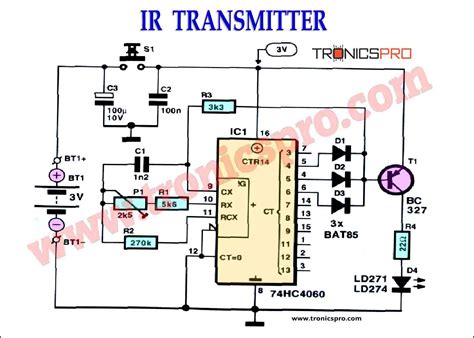 IR Transmitter Circuit Diagram Infrared TRONICSpro