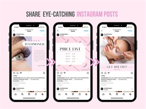 Lash Tech Instagram Post Pink Lash Instagram Templates Lash Artist