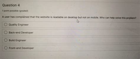 solved question 4 1 point possible graded a user has