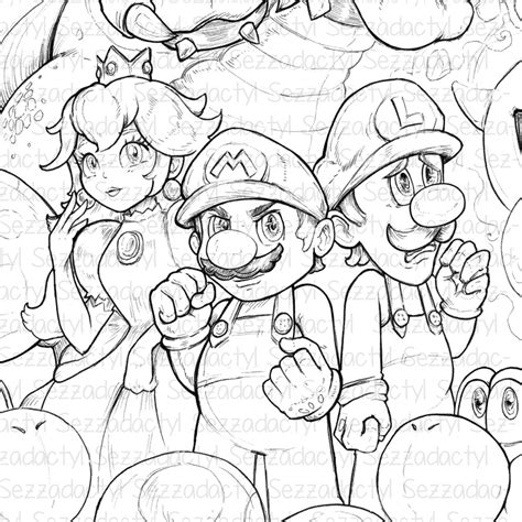 Super Mario Colouring Page Sezza S Ko Fi Shop Ko Fi Where