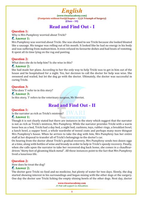 Ncert Solutions For Class English Supplementary Chapter