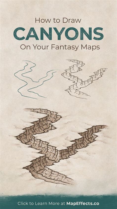 How To Draw Canyons On Your Fantasy Maps Map Effects Fantasy Map