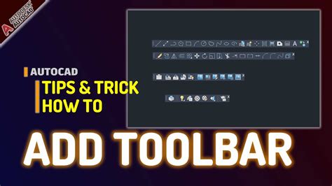 autocad how to add toolbar youtube