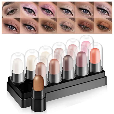 Crgrtght 10 días para limpiar la Caja de sombra de ojos de 12 colores