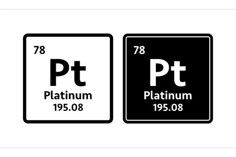Platinum Symbol Chemical Element Illustration Par Dg Studio Creative