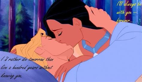 Disney Pocahontas And John Smith Kiss