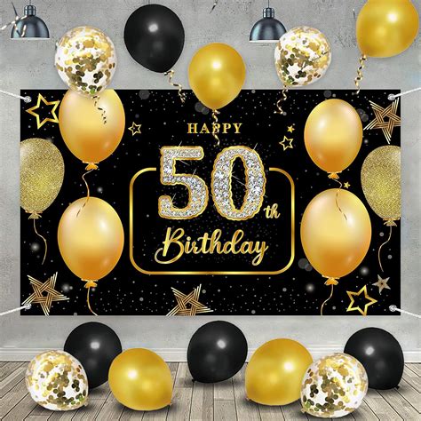 Buy 50th Birthday Decorations For Men Women 72 8 X 43 3 Inch Extra