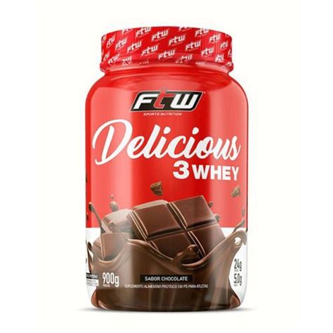 Delicious 3 Whey 900g Chocolate FTW OtimaNutri