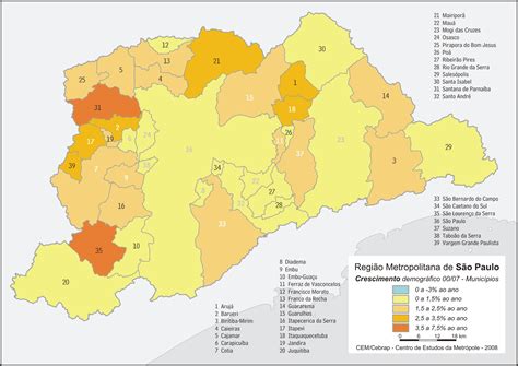Mapa Região Metropolitana De Sao Paulo EDULEARN