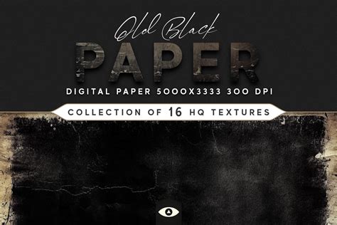 Old Black Paper Texture Pack Design Cuts