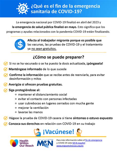 Qu Es El Fin De La Emergencia Sanitaria De Covid Migrant