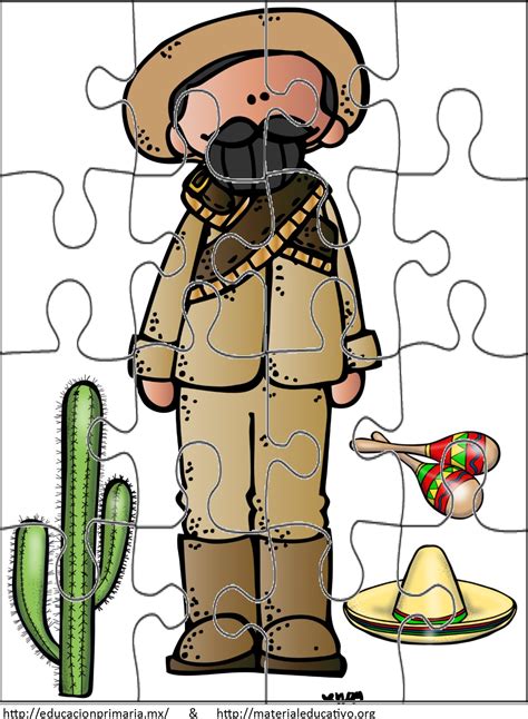 Estupendos rompecabezas de personajes de la revolución mexicana