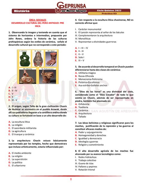 06 Historia Práctica 03 Ceprunsa 2022 Quintos ÁREA SOCIALES