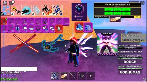Blox Fruit Level Max Cyborg V T Awakening Dough