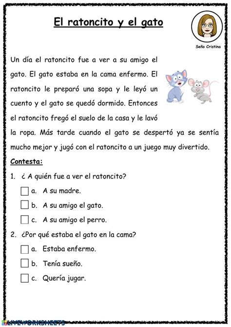 Actividad online de Comprensión lectora para primaria Puedes hacer los