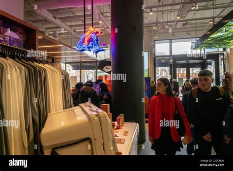 Customers Browse Merchandise At The Grand Opening Of The Yeti Store In