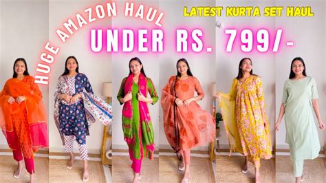 HUGE Amazon Kurta Sets Haul Under Rs 799 Must Haves Trendy Kurta