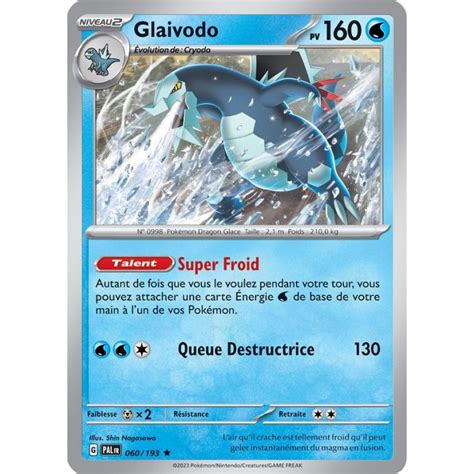 Glaivodo 060 193 Carte Pokémon Rare Neuve VF