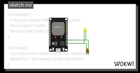 Blinking Two Leds Wokwi ESP32 STM32 Arduino Simulator