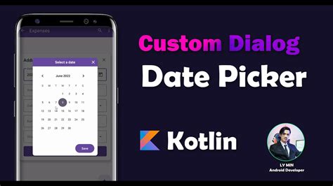 How To Custom Dialog Date Picker In Android Studio Kotlin Youtube