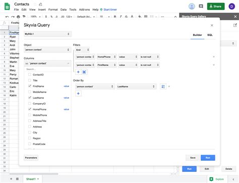 Online MySQL Query Builder SQL Editor