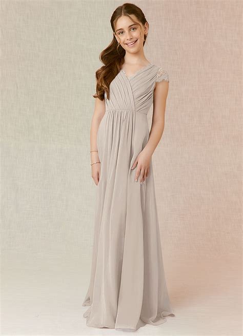 Frost Azazie Veda JBD Junior Bridesmaid Dresses Azazie