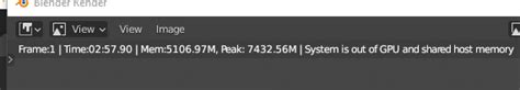 Error Message System Is Out Of GPU And Shared Host Memory During