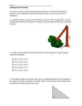 Pythagorean Theorem Problem Solving By Catherine Wilson TPT