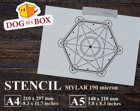 Sacred Geometry Stencil N 4 Geometric Stencil Reusable Stencil For