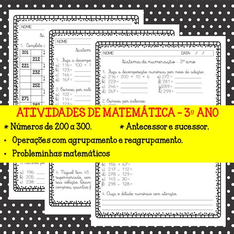 Atividades De Matemática Para 3º Ano REVOEDUCA