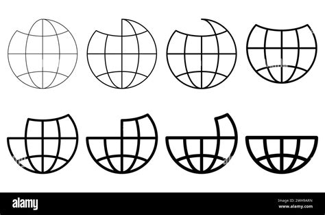 Globe Icon World Icon Globe Symbol Vector Illustration Stock Vector
