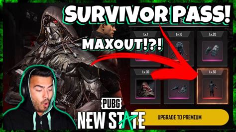FIRST SURVIVOR PASS MAX OUT INSANE SKINS PUBG NEW STATE YouTube