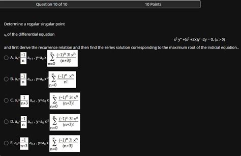 solved determine a regular singular point x0 of the