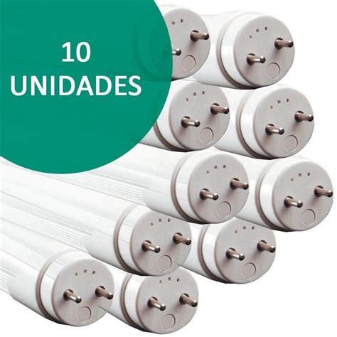 Kit 10 Lâmpadas Led Tubular 120cm 18w T8 1 2m Branco Frio Frete grátis