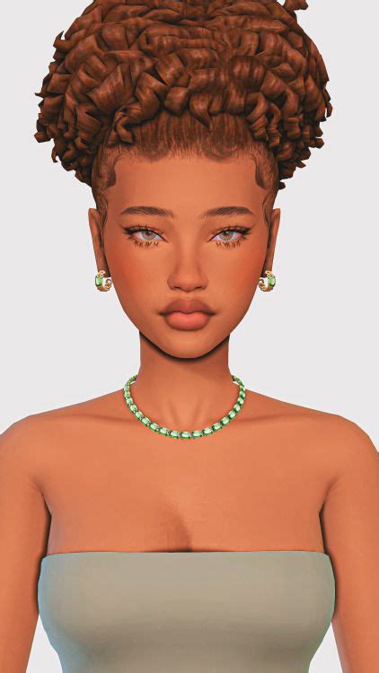 Curly Hair Maxis Match Edition Part In Sims Black Hair Sims