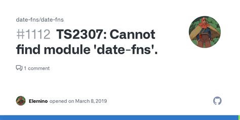 Ts Cannot Find Module Date Fns Issue Date Fns Date
