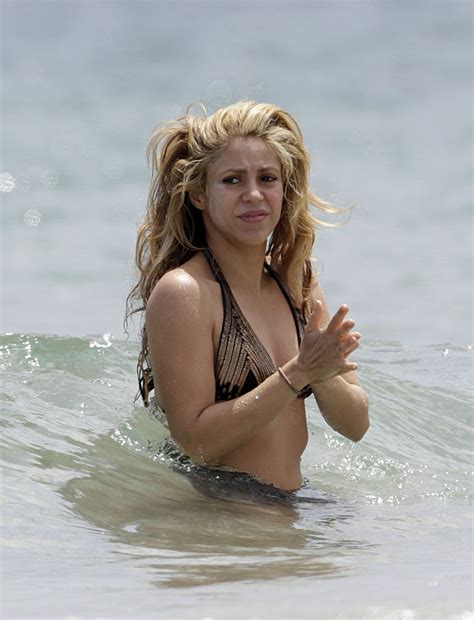 SHAKIRA In Bikini Top At A Beach In Ibiza 05 25 2016 HawtCelebs
