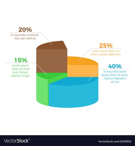 Infographic With Percentage Royalty Free Vector Image