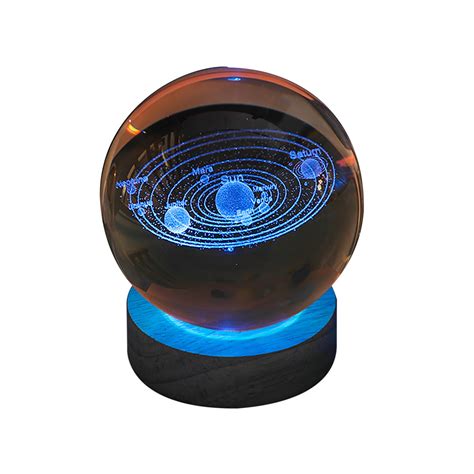 3D Glowing Planetary Galaxy Astronaut Crystal Ball Night Lights LED