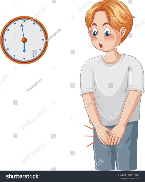 Puberty Boy Adjusting Morning Physical Changes Illustration Over 2