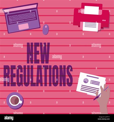 Affiche Pr Sentant Les Nouvelles R Glementations Concept Signification