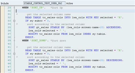 table control example abap sap integration hub