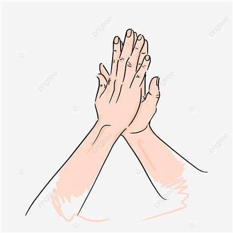 Gesto De La Mano De Chocar Los Cinco PNG dibujos Imágenes Prediseñadas