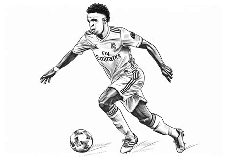Ibujo De Vinicius Para Colorear Dibujo Del Jugador De F Tbol Vinicius