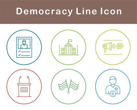 Democracy Vector Icon Set 21508616 Vector Art At Vecteezy
